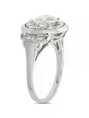 LB EXCLUSIVE 1.10 Carat Diamond Art Deco Ring In 18k Gold - White