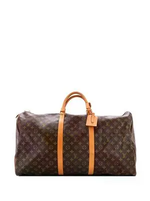 LOUIS VUITTON Keepall 60 Monogram Canvas Travel Bag - Brown