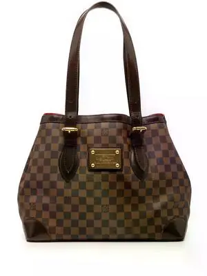 LOUIS VUITTON Damier Ebene Hampstead Mm Tote Bag - Brown