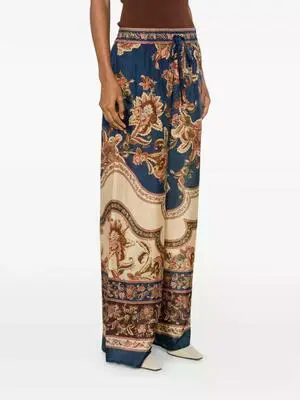 Zimmermann Aster Floral-print Drawstring Trousers