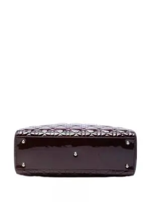 Dior Large Patent Cannage Lady Satchel