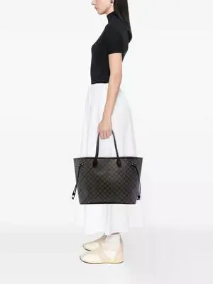 LOUIS VUITTON Damier Ebene Neverfull Gm Tote Bag - Brown