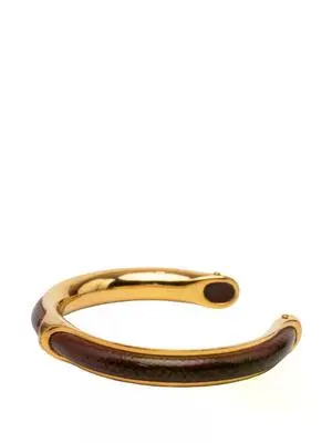 Hermès Gold Plated And Leather Cuff Bracelet