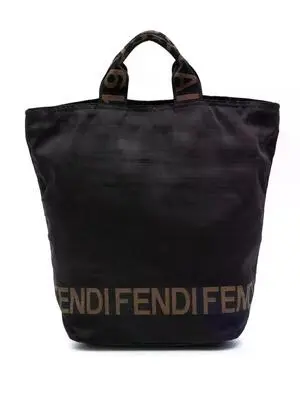 Fendi Nylon Tote Bag - Brown