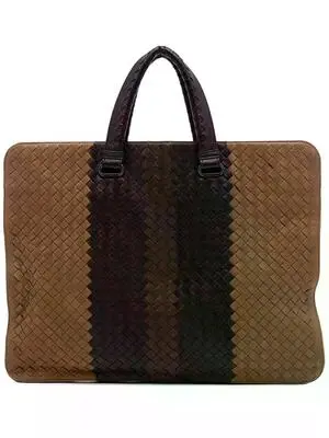 Bottega Veneta Nappa Intrecciato Club Fume Briefcase - Brown