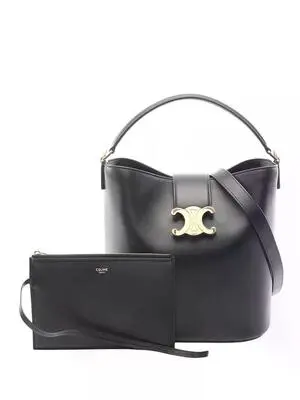 Celine Medium Louise Bucket Bag Satchel - Black