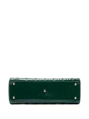 Dior Patent Cannage Lady Satchel - Green