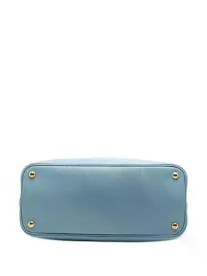 Prada Medium Bicolor Saffiano Cuir Double Satchel
