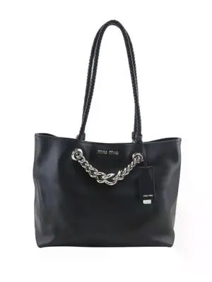 Miu Miu Leather Chain Tote Bag