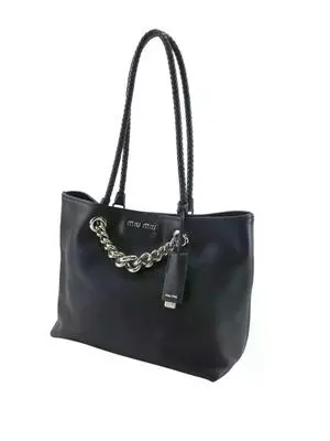 Miu Miu Leather Chain Tote Bag