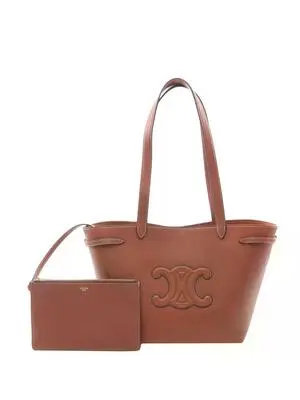 Celine Small Calfskin Cabas Cuir Triomphe Anais Tote Bag - Brown