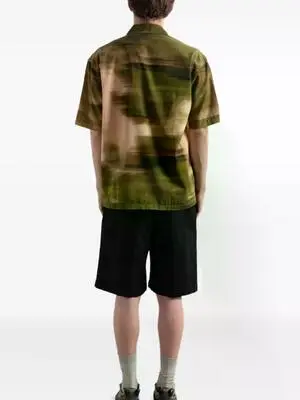 DEAN EDMONDS Abstract-print Short-sleeve Shirt