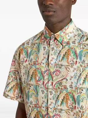 Etro Floral-print Short-sleeved Shirt