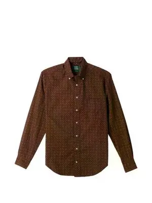 Gitman Bros Alexander Girard Jacks-print Shirt - Brown
