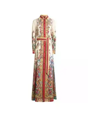 Etro Paisley Print Cotton Maxi Dress