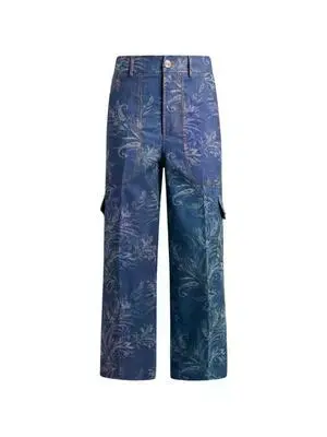 Etro Paisley Jacquard Cropped Jeans