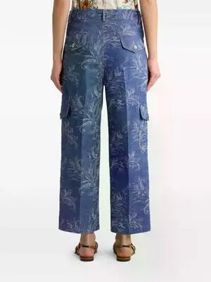 Etro Paisley Jacquard Cropped Jeans