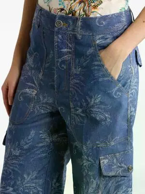 Etro Paisley Jacquard Cropped Jeans
