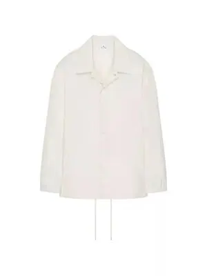 COURREGES Oversized Logo Print Jacket - White