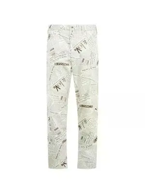 Engineered Garments Newspaper Print Jeans - White