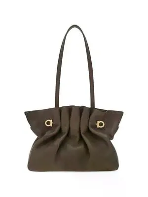 FERRAGAMO Soft Nappa Leather Shoulder Bag