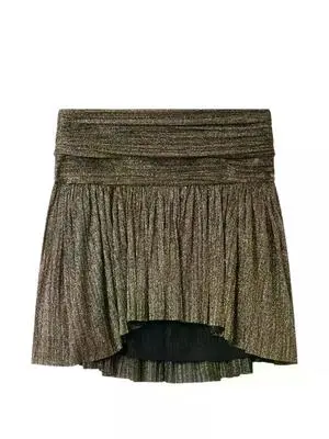 Isabel Marant Étoile Eloise Smocked Metallic-effect Skirt