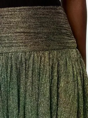 Isabel Marant Étoile Eloise Smocked Metallic-effect Skirt