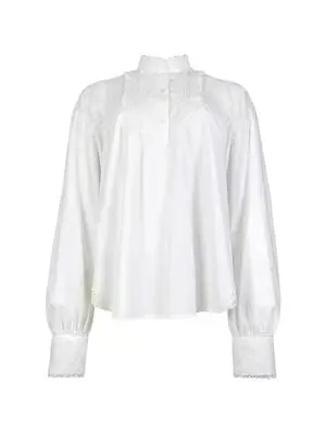 Ermanno Scervino Lace Panel Pintuck Shirt