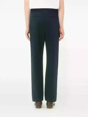 Valentino Garavani Cotton Gabardine Trousers With Vlogo Embroidery - Blue