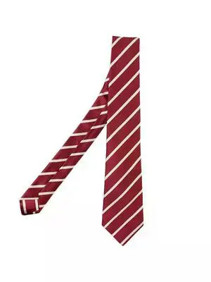 Kiton Diagonal-stripe Tie - Red