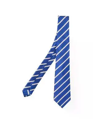 Kiton Diagonal-stripe Neck Tie - Blue