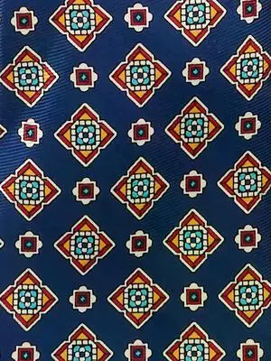 Kiton Silk Geometric Print Tie