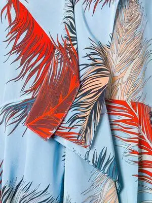 Emilio Pucci Feather Print Silk Top