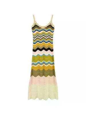 La DoubleJ La DoubleJ Chevron Knit Sundress Neutrals