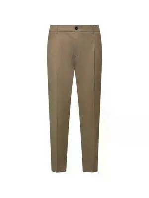 BE ABLE Riccardo Pleated-front Tapered Trousers - Brown