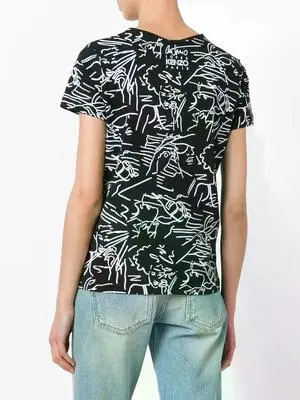 Kenzo Contrast Sketch Face T-shirt