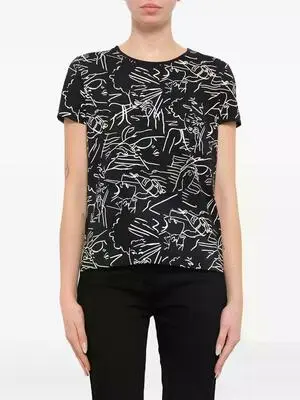 Kenzo Contrast Sketch Face T-shirt - Black