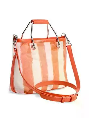 Karl Lagerfeld Ikon Striped Mesh Tote Bag