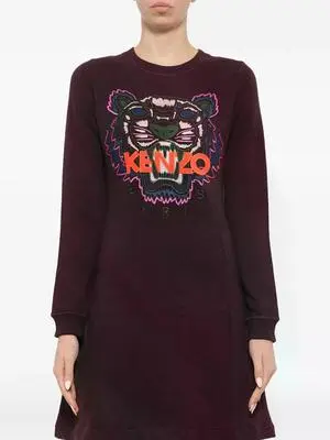 Kenzo Tiger Print Cotton Dress - Pink