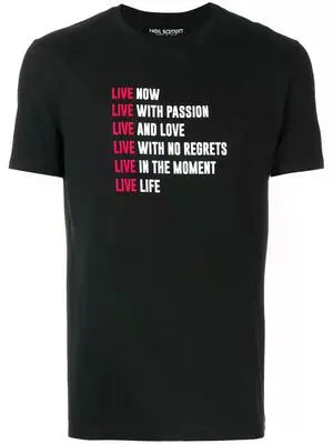 Neil Barrett Slogan Print T-shirt - Black