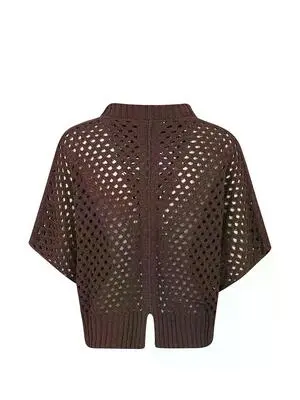 Antonelli Firenze Open-knit Mock Neck Sweater