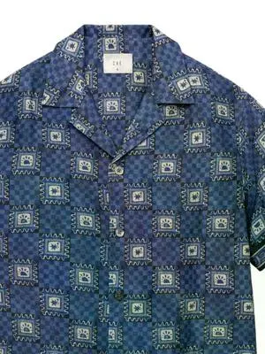 CHÉ STUDIOS Telha Geometric-print Linen Shirt