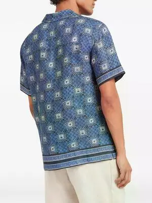 CHÉ STUDIOS Telha Geometric-print Linen Shirt