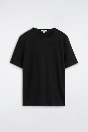 Cos Linen-jersey T-shirt - Black