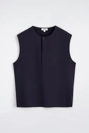 Cos Cotton Henley Tank Top