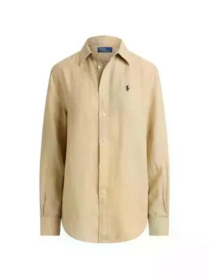 Polo Ralph Lauren Embroidered Linen Shirt - Neutrals
