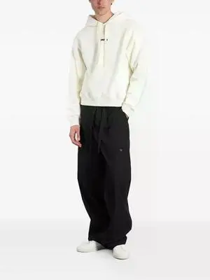 JIL SANDER Logo Print Drawstring Hoodie - Neutrals
