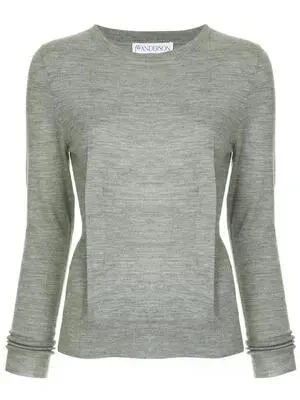 JW Anderson Light Melange Crew-neck Jumper - Grey