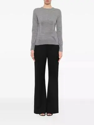 JW Anderson Crew Neck Merino Long Sleeve Sweater - Grey