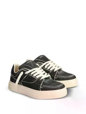 DEMNA 592 Distressed-effect Panelled Sneakers - Black